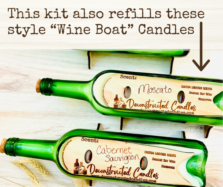 Wine Bottle / Wine Boat Refill Kit - WINE SCENTS - 16oz OR 22oz - Hemp ...