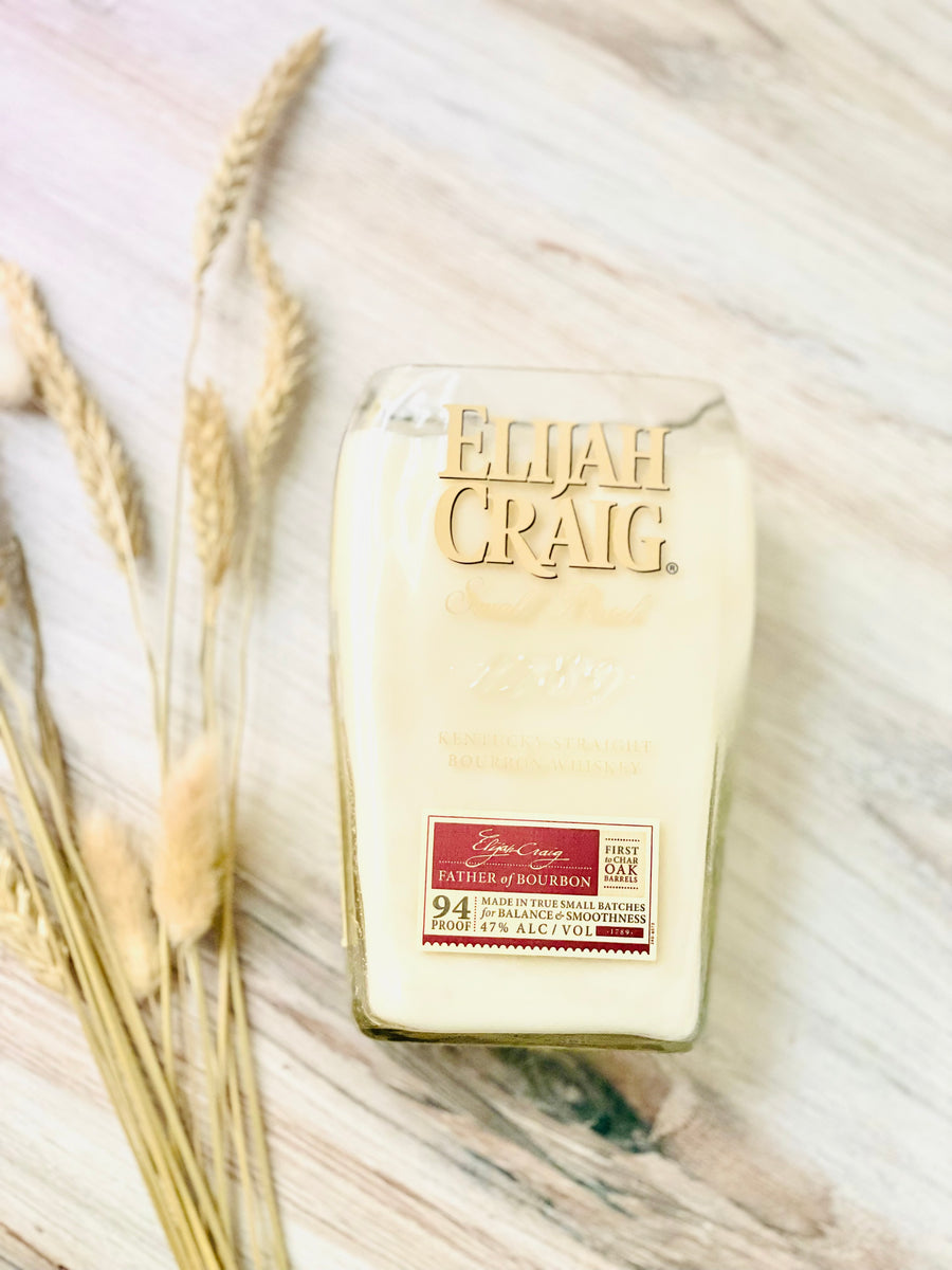 Old fashioned Whiskey candle - Elijah Craig bourbon Bottle - liquor bo ...
