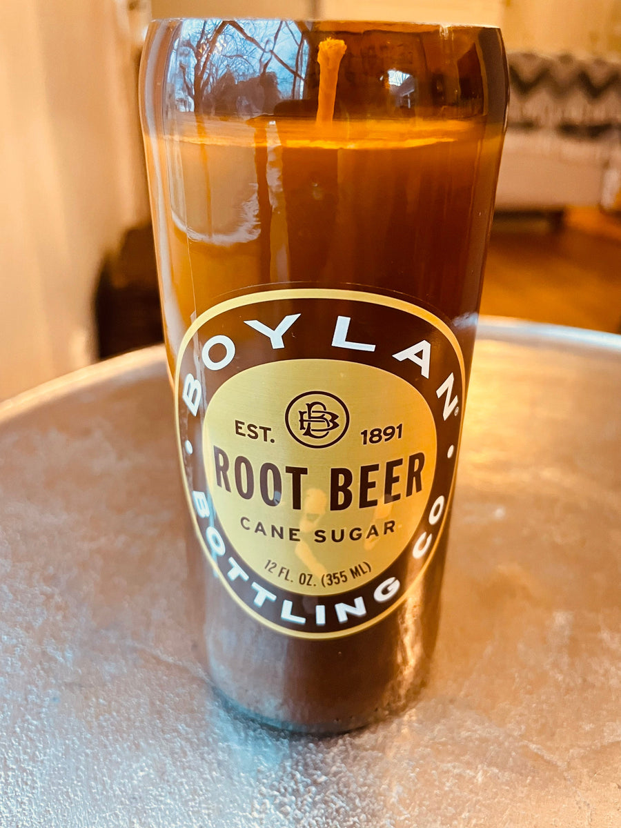 Root beer Candle - Root beer scented in root beer bottles - Soy Wax ...